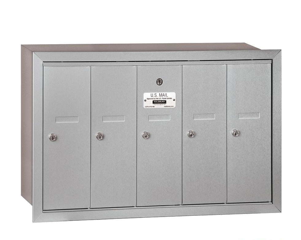 Salsbury Vertical Mailbox - 5 Doors - USPS Access – Mailbox Cluster