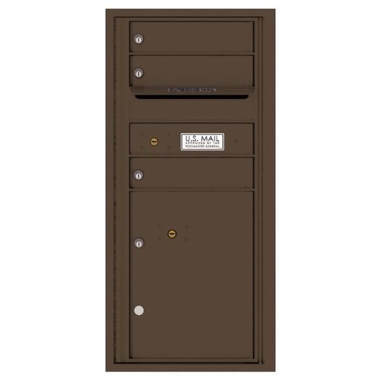 4CADS-03 - 3 Tenant Doors with 1 Parcel Locker and Outgoing Mail Compa ...